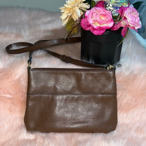 Bags | Fossil Brown Fiona Small Crossbody | Poshmark